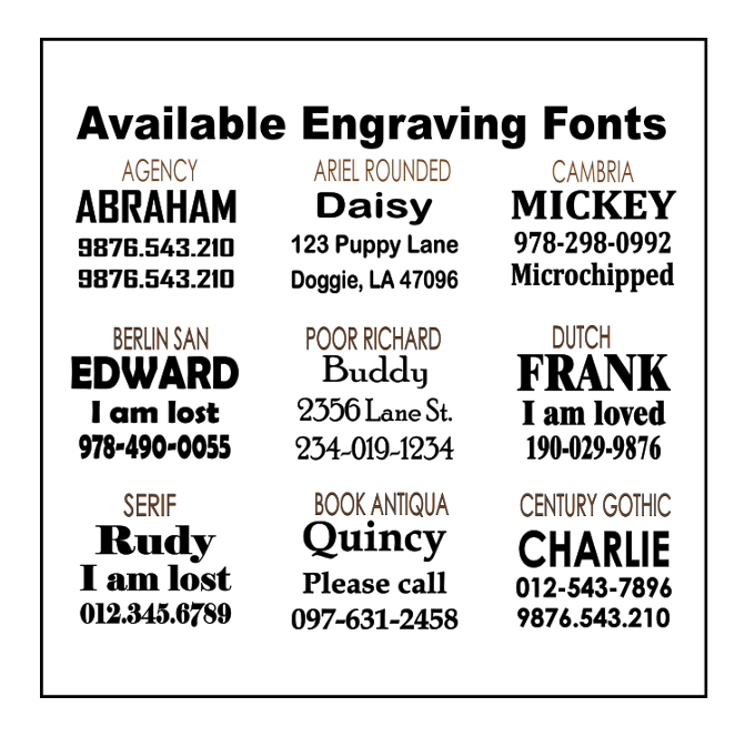 Leather Pet Tag in Dark Brown Includes Spring Attaching Ring – Ruggit ...